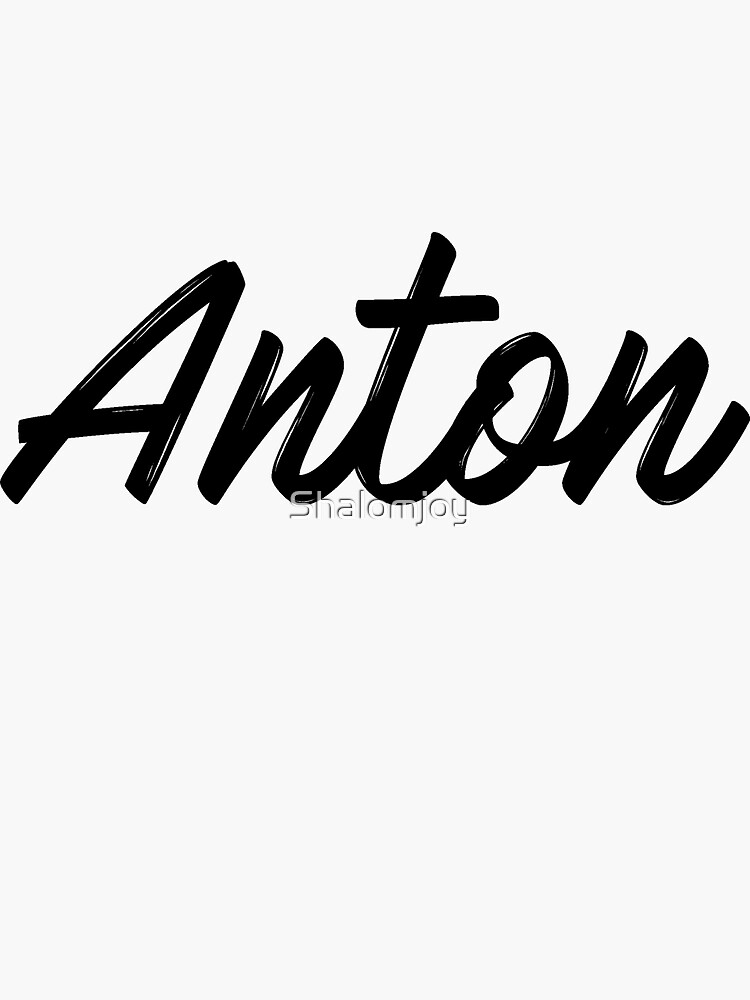 "Anton" Sticker by Shalomjoy | Redbubble