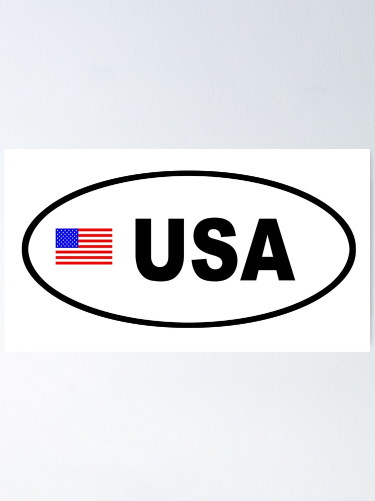 "USA BUMPER STICKER " Poster for Sale by sociographix | Redbubble