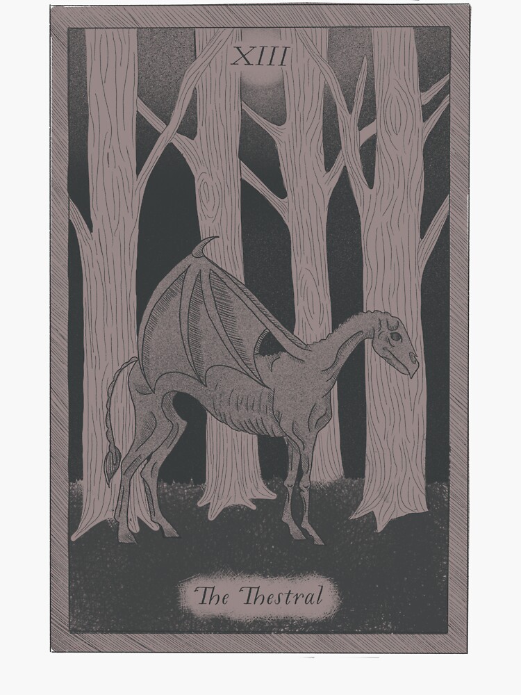 "Tarot Card - XIII - Death - Thestral" Sticker for Sale by ...