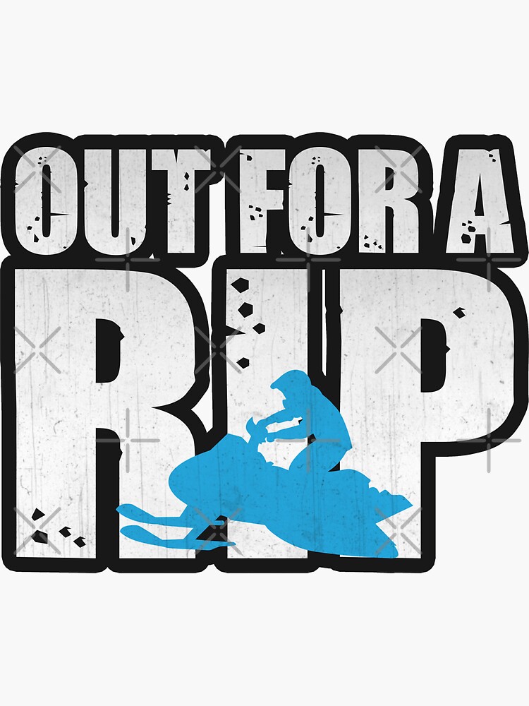 "Out For A Rip" Sticker for Sale by sunilbelidon | Redbubble