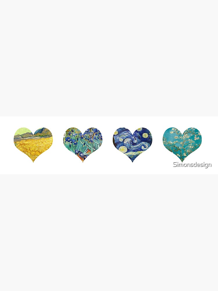 "Vincent Van Gogh- Heart paintings " Art Print by Simonsdesign | Redbubble