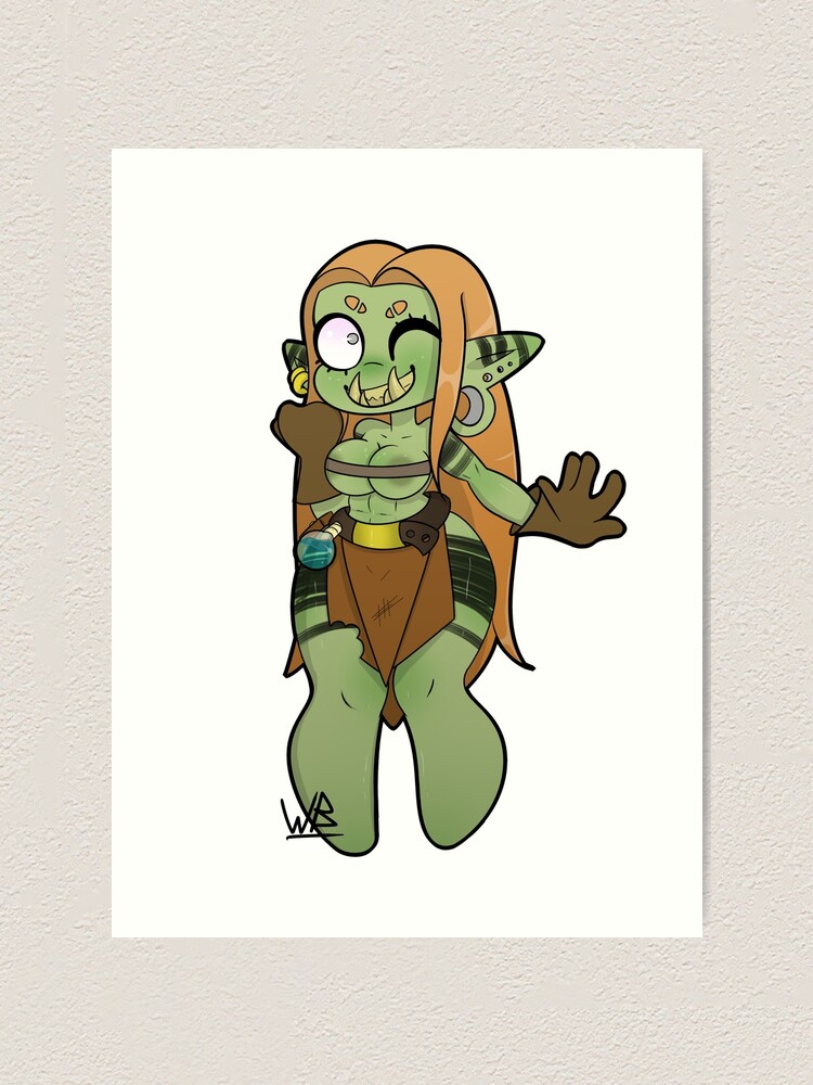 "Cute orc gf" Art Print for Sale by WeabunnyA | Redbubble
