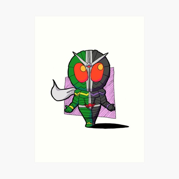 "Kamen Rider W Chibi" Art Print by WillSometimes | Redbubble