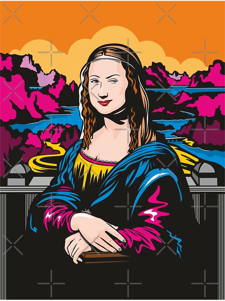 "Winking Pop art Mona Lisa" Poster by jamieleeart | Redbubble