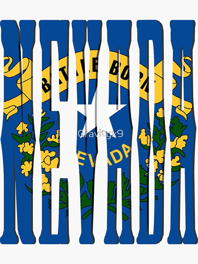 "NEVADA State Flag" Sticker by Gravityx9 | Redbubble