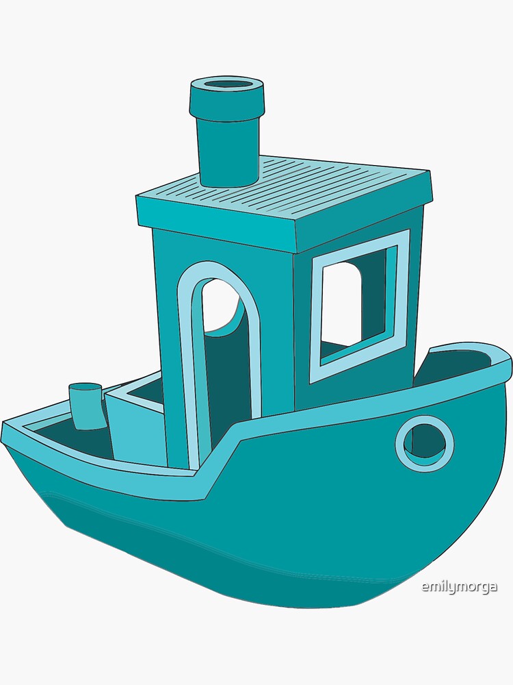"Blue Benchy" Sticker for Sale by emilymorga | Redbubble