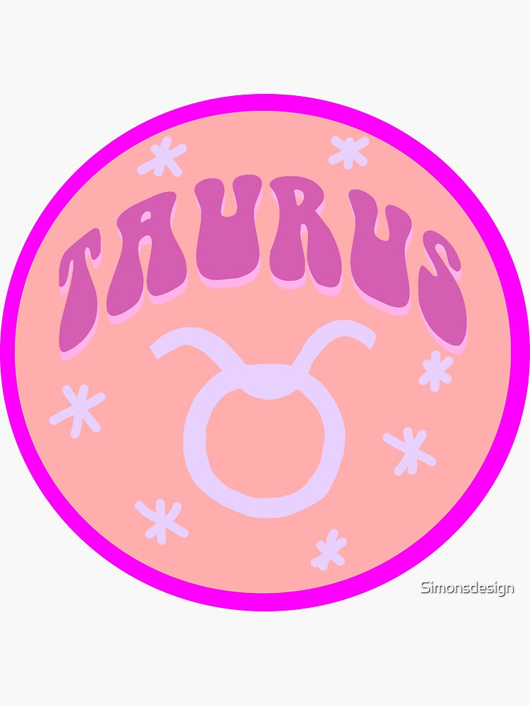 "Taurus- Star Sign Sticker" Sticker for Sale by Simonsdesign | Redbubble