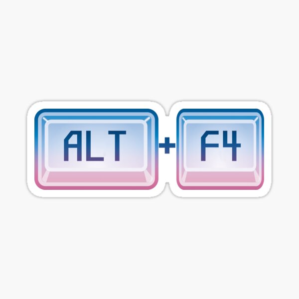 Alt F4 Stickers | Redbubble