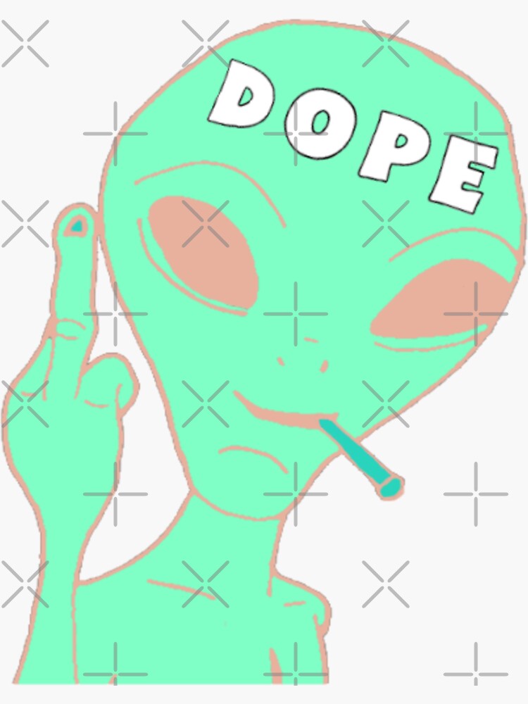 "dope alien" Sticker for Sale by apstarz | Redbubble