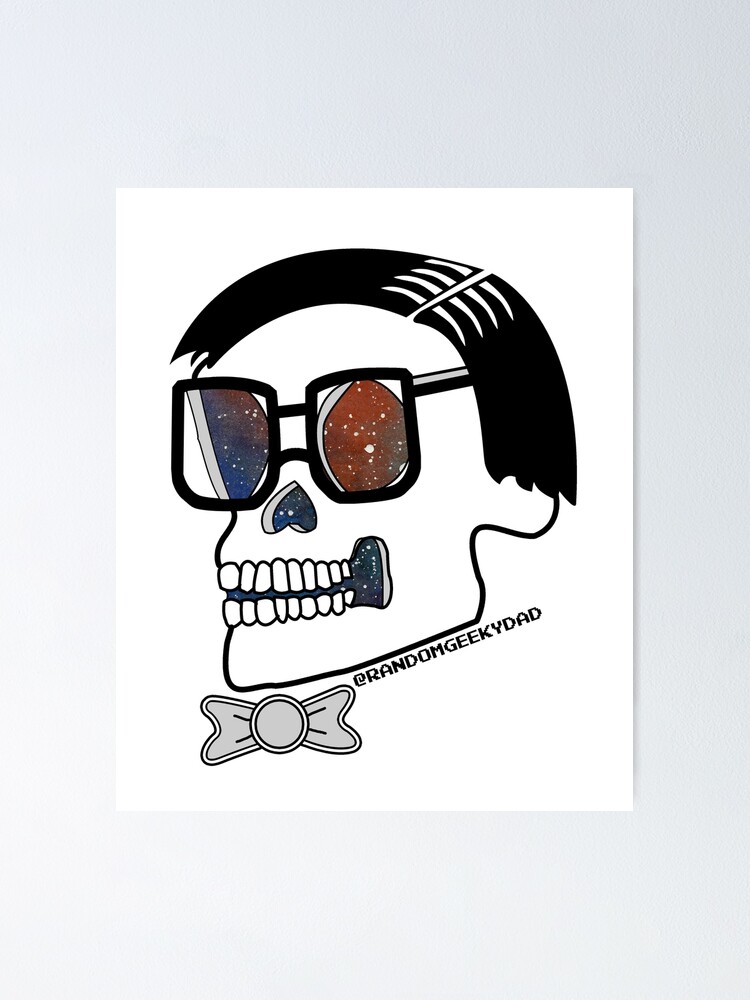 "Geek Skull Galaxy" Poster by randomgeekydad | Redbubble