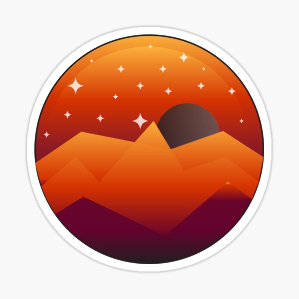 "sunset colorblock artwork" Sticker for Sale by psimkate | Redbubble