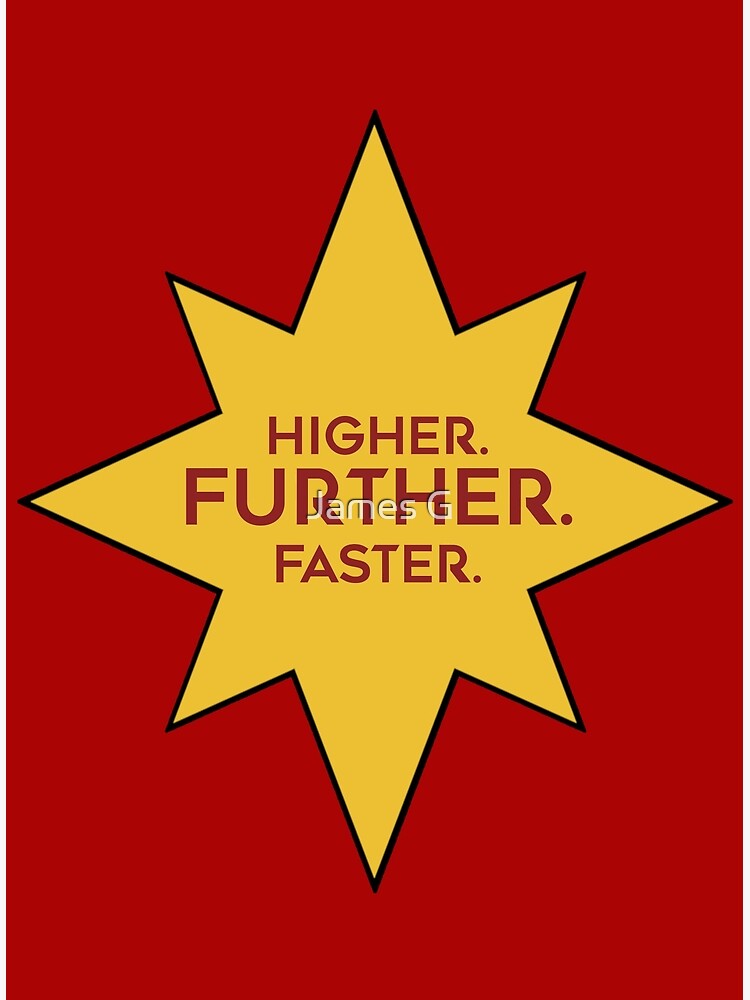 "Higher, Further, Fast Star with Red Text" Poster by jamesgregory161 ...