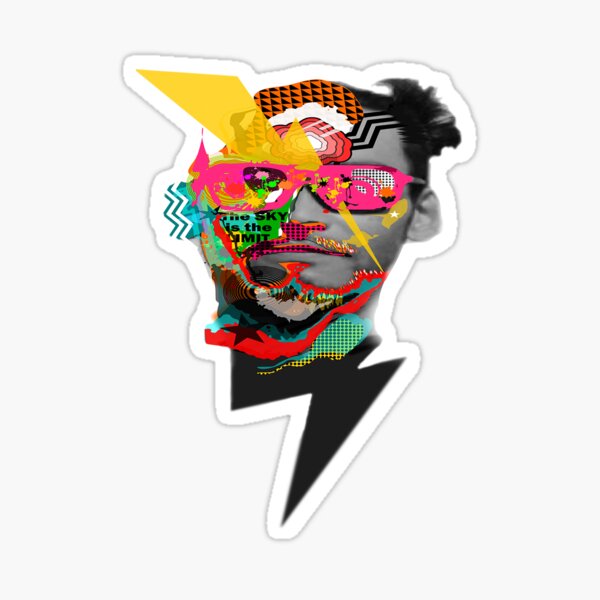 "Bolt Face" Sticker by ToyoTees | Redbubble