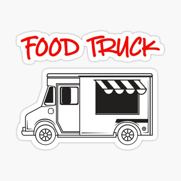 "Food Truck Sticker" Sticker for Sale by WUOdesigns | Redbubble