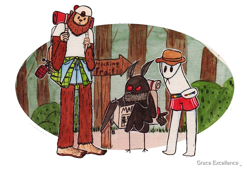 "Cryptid Camping Trip with Bigfoot Mothman and Fresno Nightcrawler" by ...