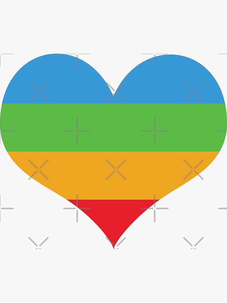 "Panromantic Heart" Sticker by KaitieAnne | Redbubble