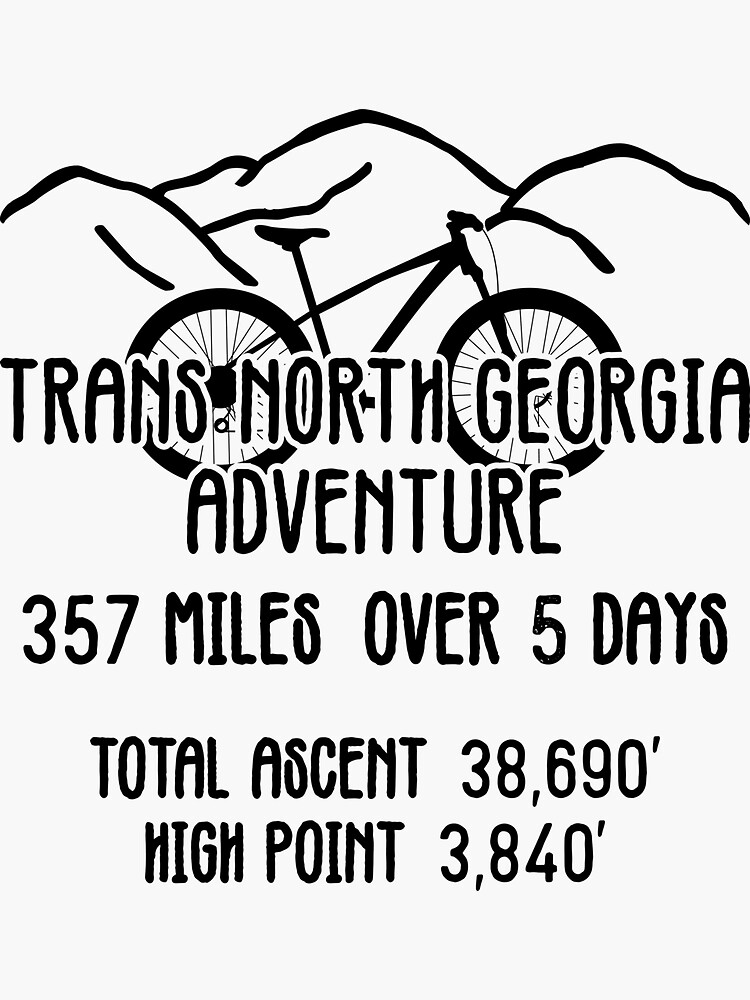 "Trans North Georgia Adventure" Sticker for Sale by FontfulDesigns ...