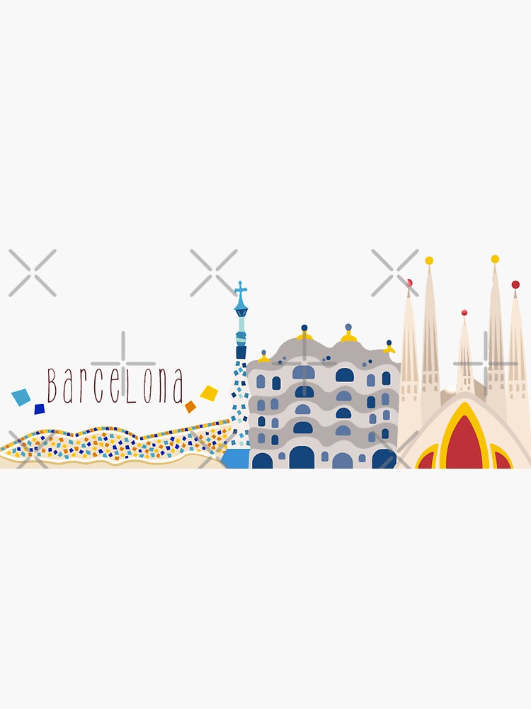 "Barcelona" Sticker for Sale by drewsandler | Redbubble