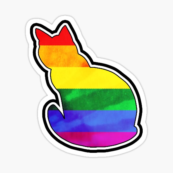 "Kitty Gay Pride" Sticker by hamsters | Redbubble