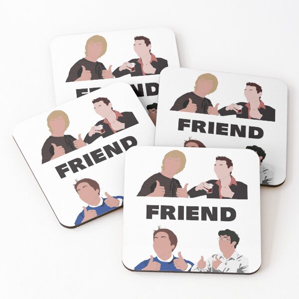 "The Inbetweeners - Ooh, Friend" Coasters (Set of 4) by OutlineArt ...