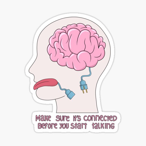 " Unplugged Brain" Sticker by ValentinaHramov | Redbubble