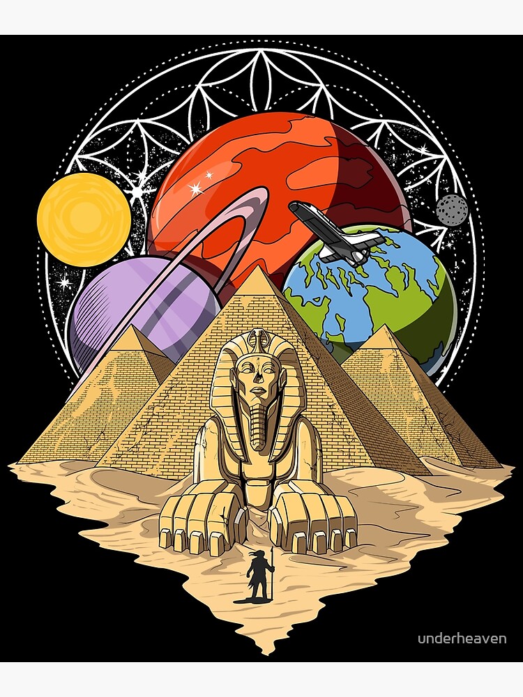 "Egyptian Pyramids Sacred Geometry" Poster by underheaven | Redbubble
