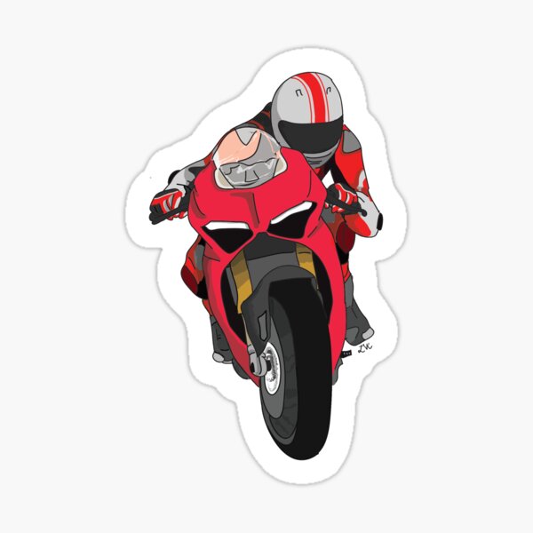 "Ducati V4 Racer" Sticker for Sale by iLVK | Redbubble
