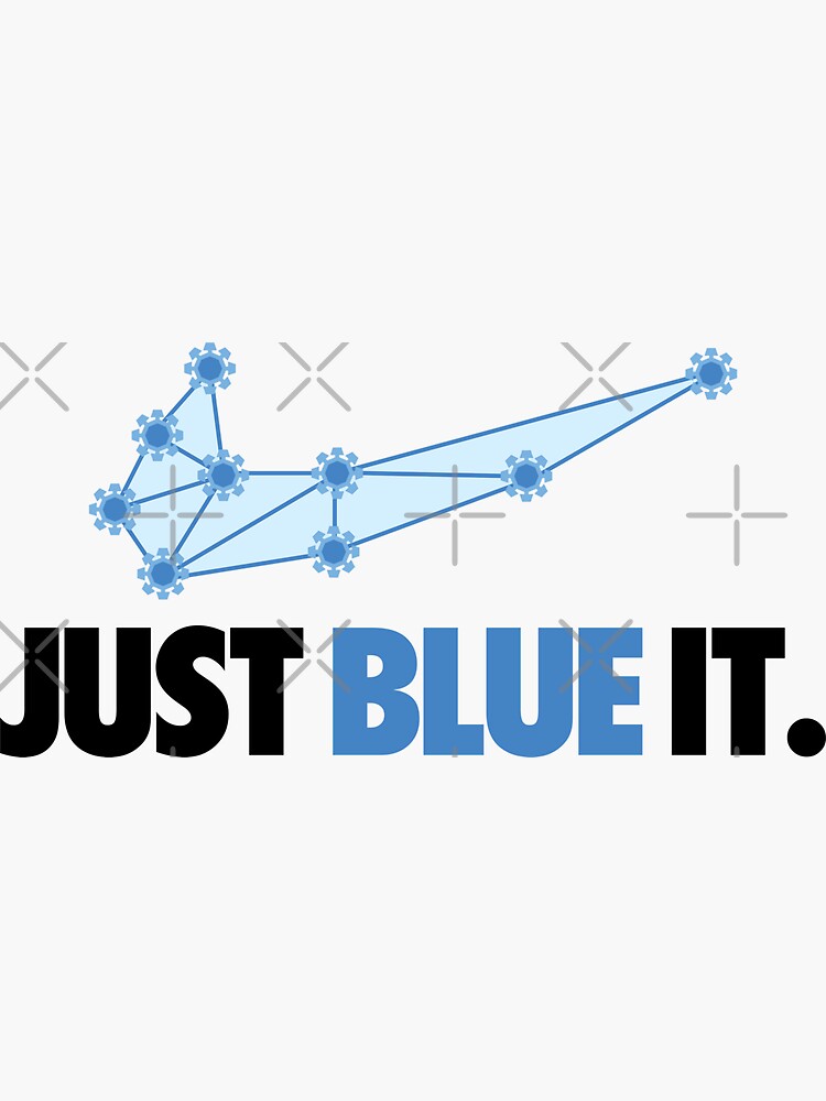 "Just make it blue" Sticker for Sale by geep44 | Redbubble