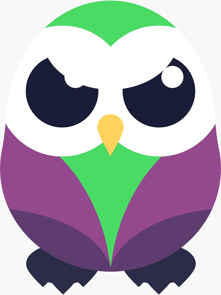 "Joker-Owl Villain" Sticker by stierney | Redbubble