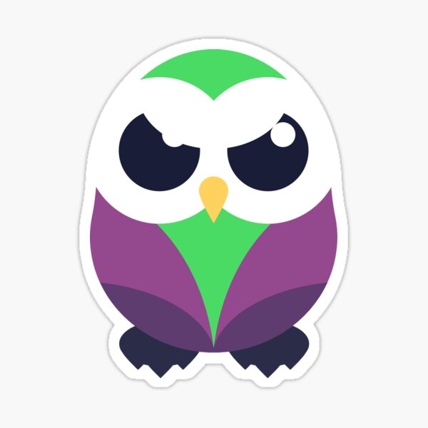 "Joker-Owl Villain" Sticker by stierney | Redbubble