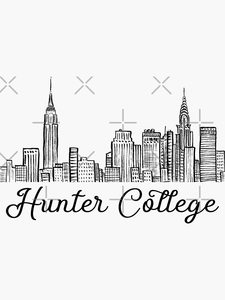 "Hunter College" Sticker by Leilasayan | Redbubble