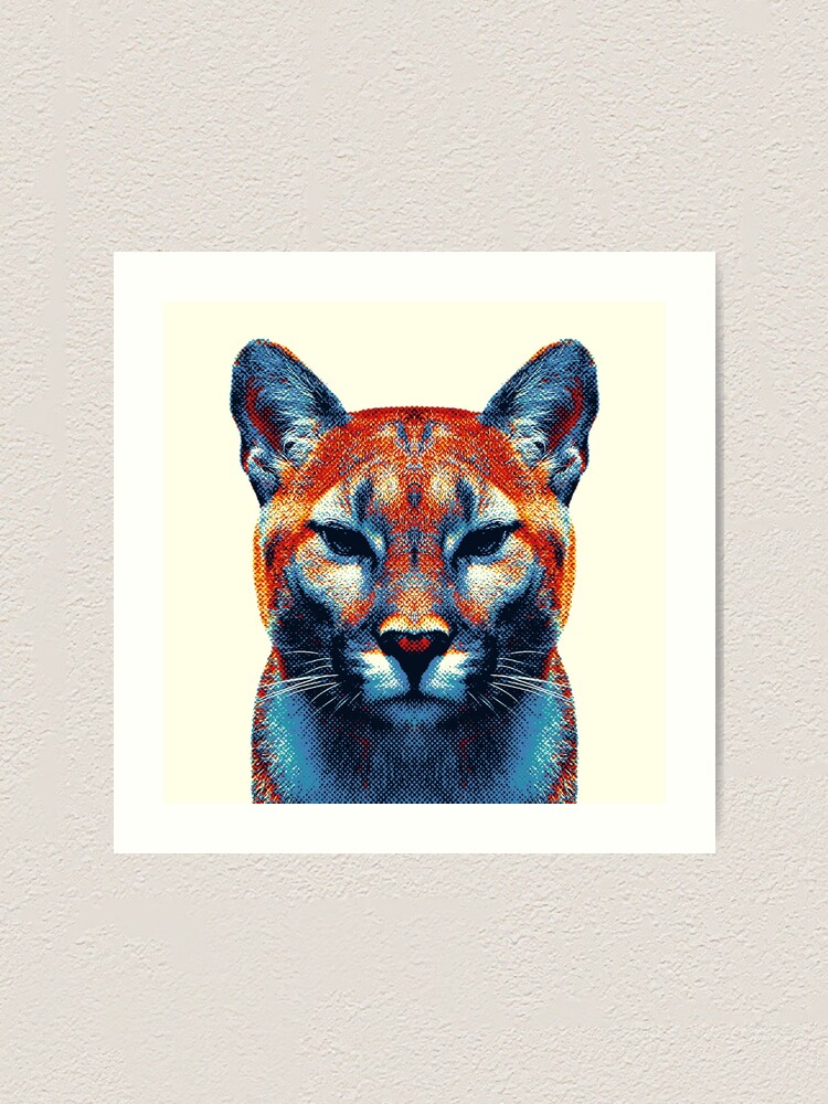 "Puma - Colorful Animals" Art Print for Sale by raquelcatalan | Redbubble