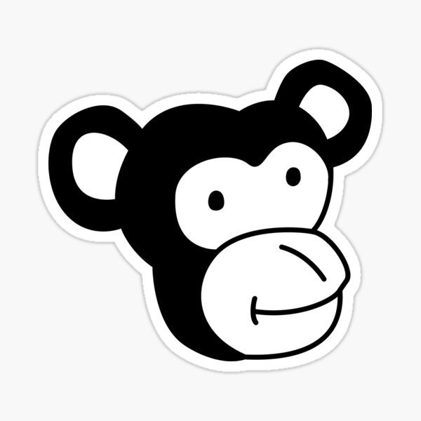 "Monkey Face" Sticker for Sale by Arian-Arben | Redbubble