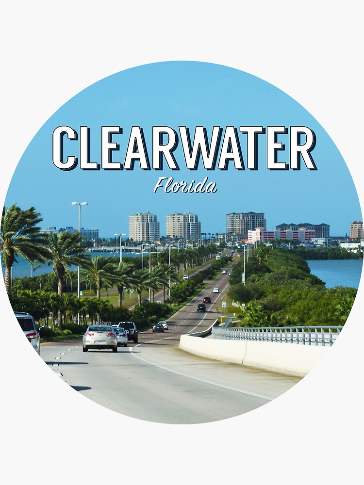 "Clearwater, Florida" Sticker for Sale by HawkstoneDesign | Redbubble