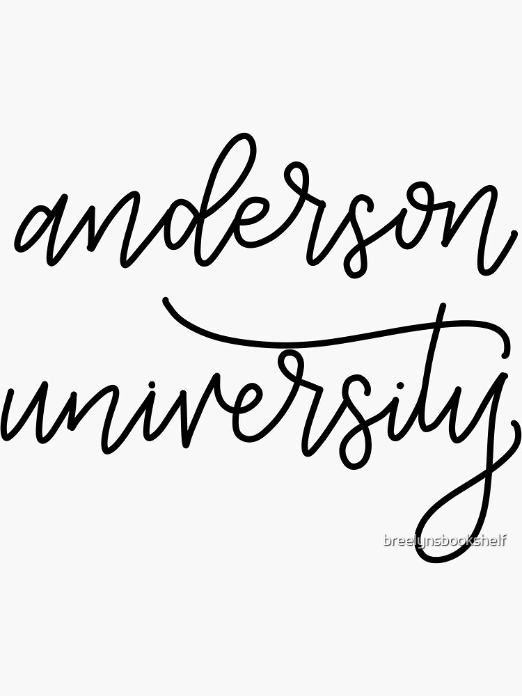 "Anderson University Monoline" Sticker for Sale by breelyngreer | Redbubble