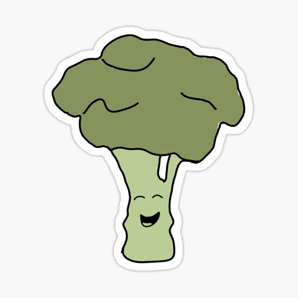 "broccoli friend" Sticker for Sale by Kempyyt | Redbubble