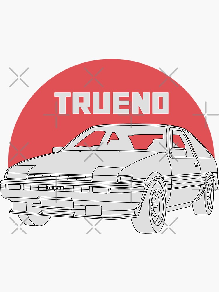 "Toyota AE86" Sticker by bijorno | Redbubble