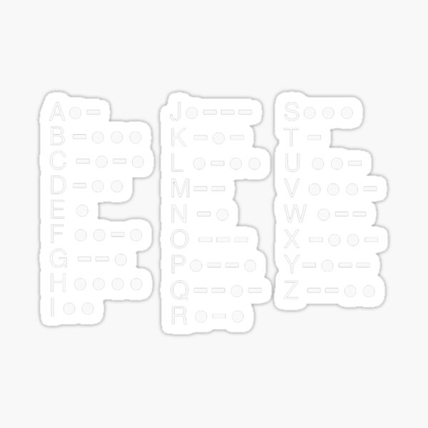 "Universal Morse Code" Sticker for Sale by Trebleclefecho | Redbubble