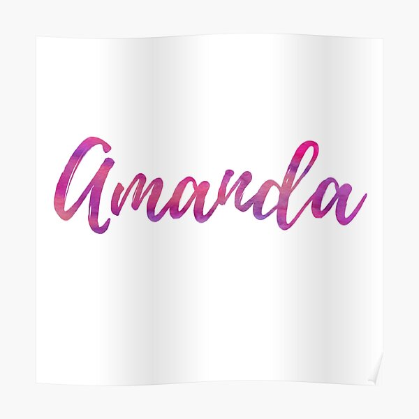 "Amanda" Poster for Sale by msawyer | Redbubble