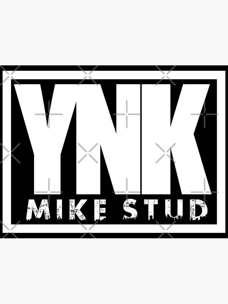"YNK Mike Stud Inspired (White)" Sticker for Sale by Ashleylcoop ...