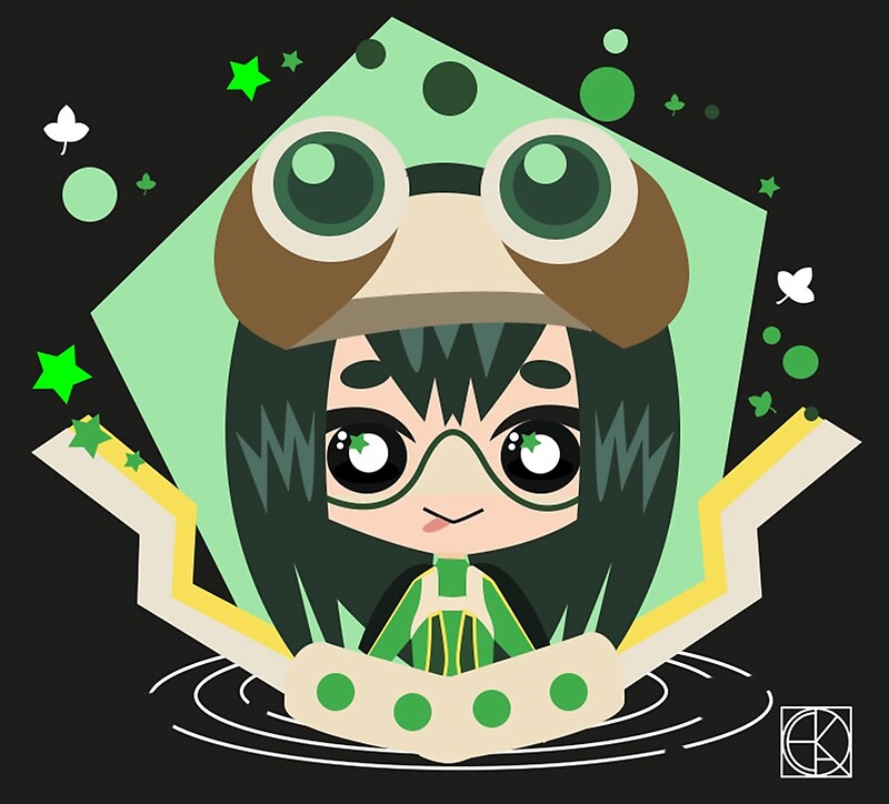 Flat Chibi Froppy Tsuyu Asui 蛙 吹 梅雨 By Ornbrcp Redbubble