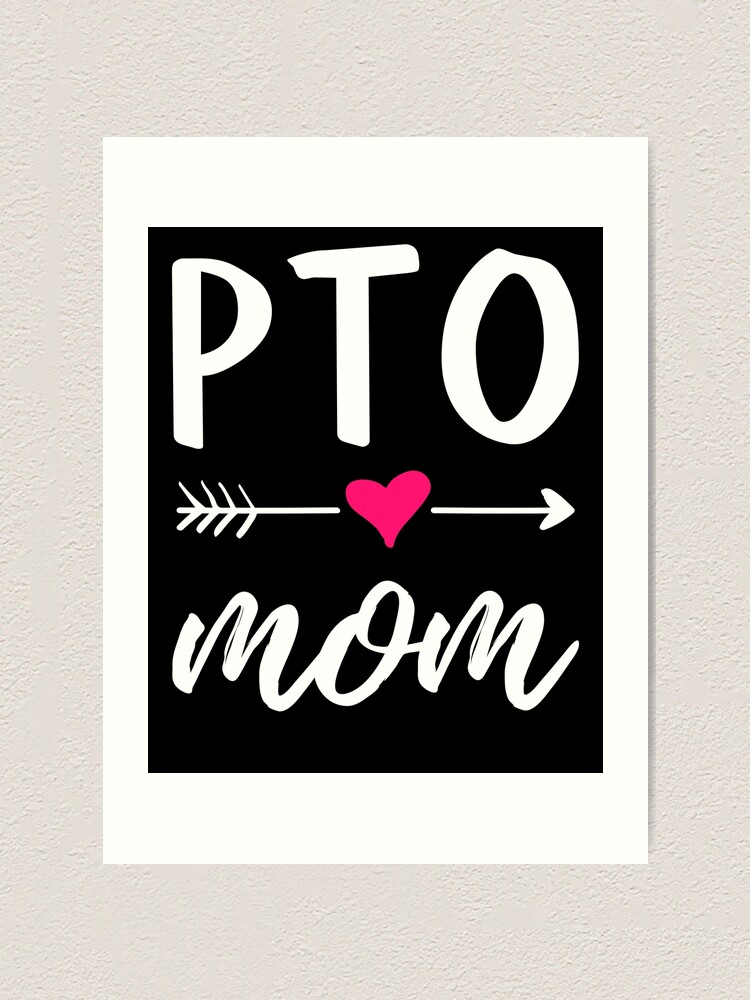 "PTO Mom Cute Heart Symbol Arrow Gift Design for School Parent ...