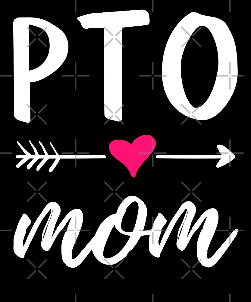 "PTO Mom Cute Heart Symbol Arrow Gift Design for School Parent ...