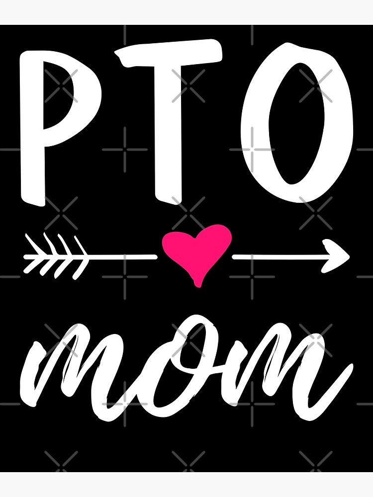 "PTO Mom Cute Heart Symbol Arrow Gift Design for School Parent ...