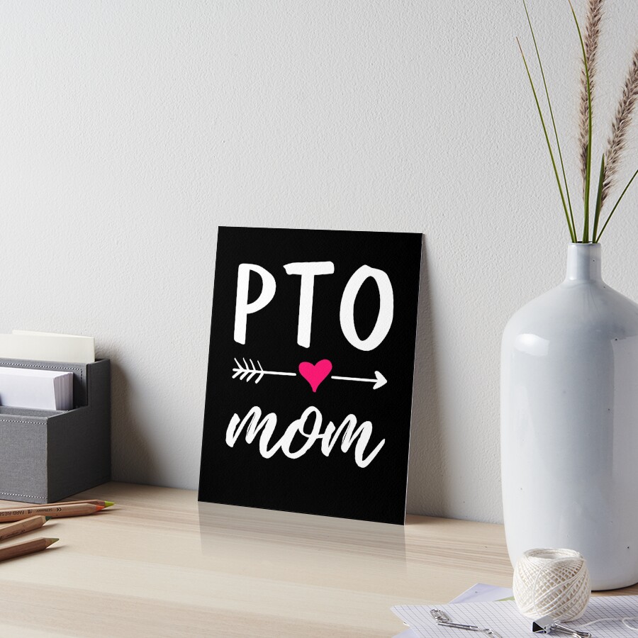 "PTO Mom Cute Heart Symbol Arrow Gift Design for School Parent ...