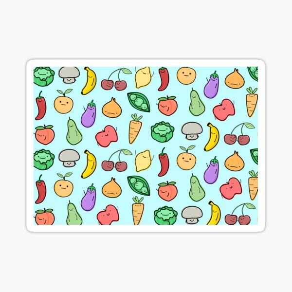 "Cute Food" Sticker by happyfruits | Redbubble