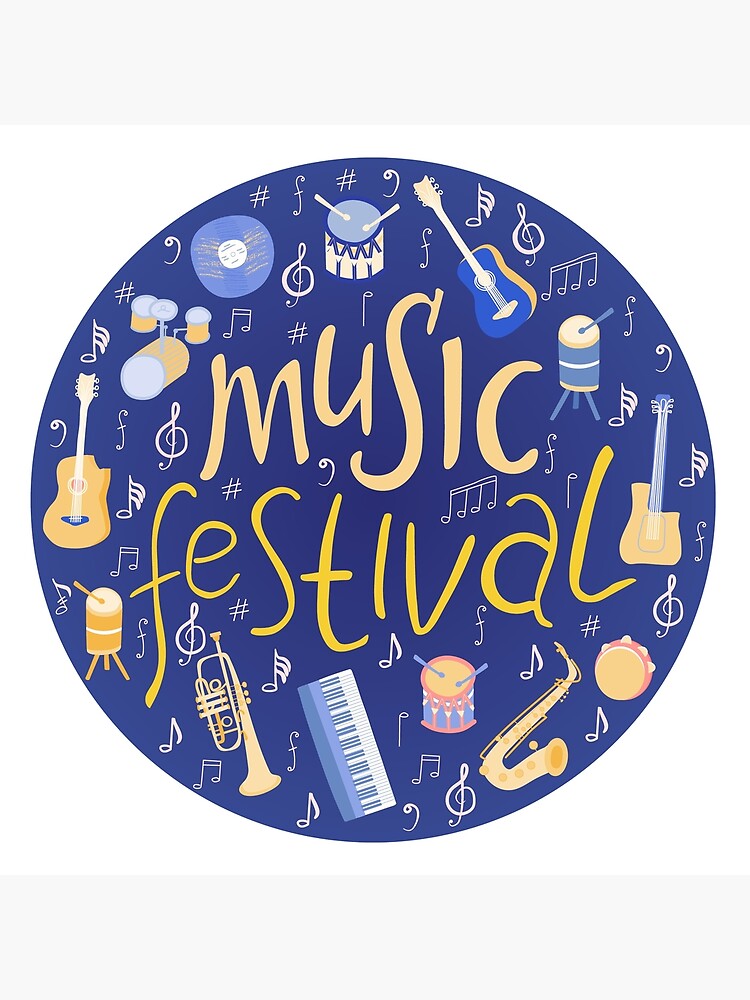 "Music festival hand lettering poster template." Poster for Sale by ...