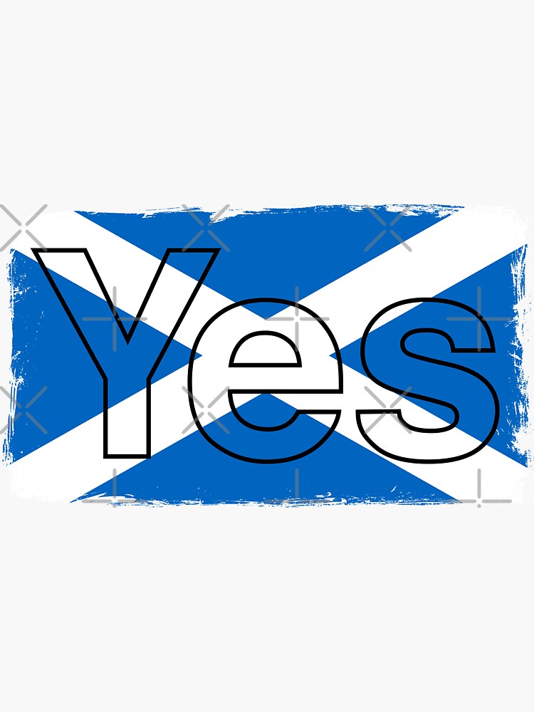 "Scottish Independence Yes Scotland Flag - IndyRef2" Sticker for Sale ...