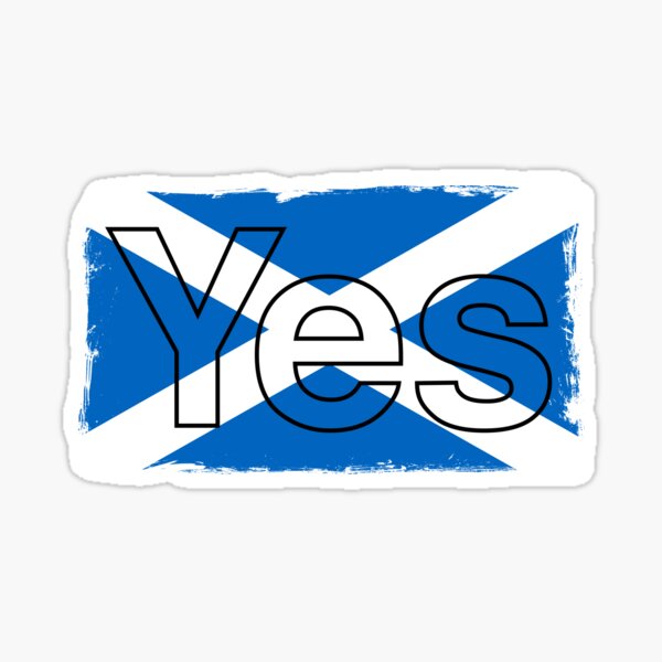 "Scottish Independence Yes Scotland Flag - IndyRef2" Sticker for Sale ...