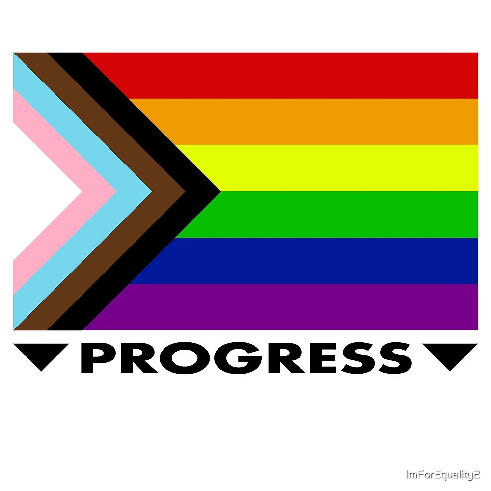 Progress” Pride Flag by Daniel Quasar" by ImForEquality2 | Redbubble